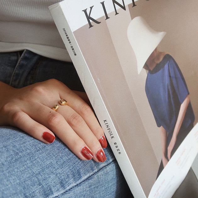 18K Gold Round Open ring – Furano Studio