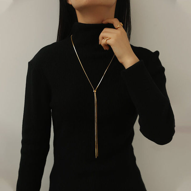 18K Gold Extra Long Chain Necklace – Furano Studio